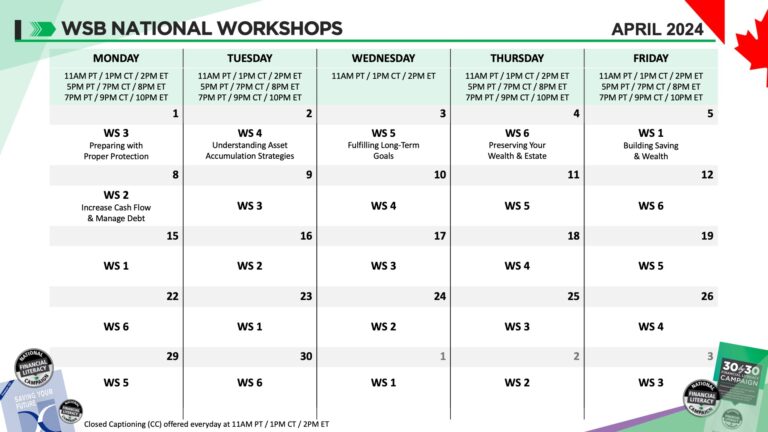 Workshop Calendars – WSB360TX